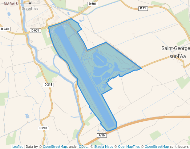 Parc des Rives de l'Aa in Saint-Georges-sur-l'Aa | Map and Routes