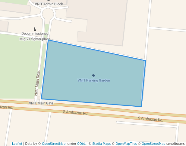 VNIT Parking Garden in Nagpur | Map and Routes