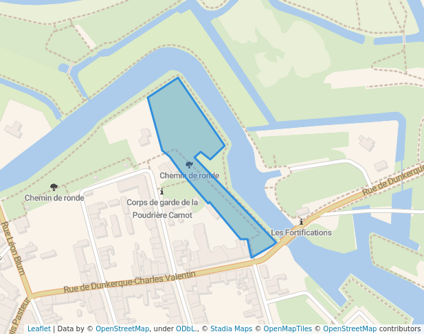 Chemin de ronde in Gravelines | Map and Routes