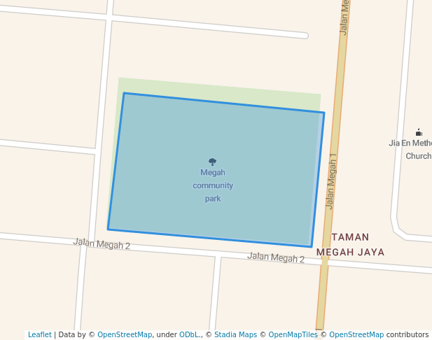 Megah community park in Tawau | Map and Routes