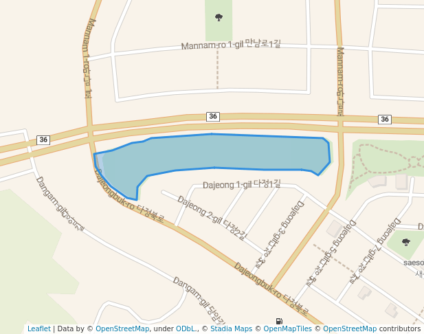 별뜰 근린공원 in Gongju | Map and Routes