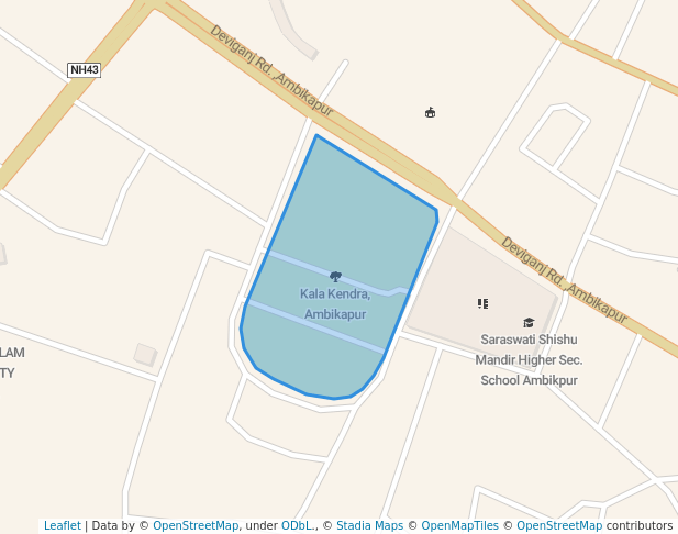 Kala Kendra, Ambikapur in Ambikapur | Map and Routes