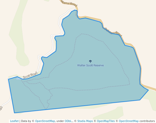 Walter Scott Reserve in Puketotara | Map and Routes