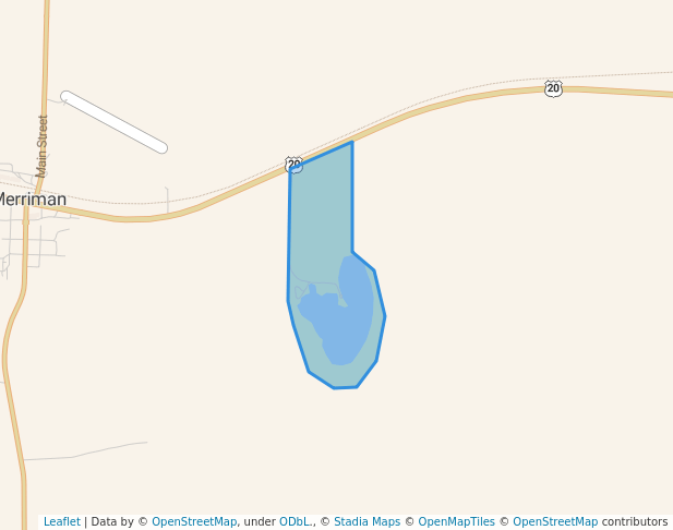 Cottonwood Lake State Recreation Area in Merriman | Map and Routes