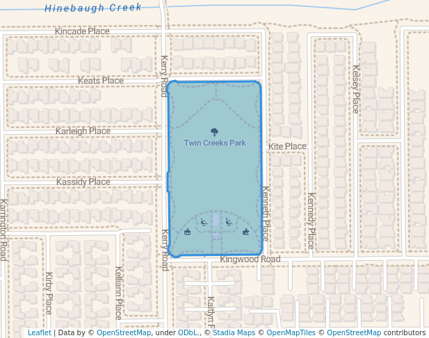 Twin Creeks Park in Rohnert Park | Map and Routes