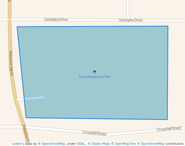 Dove Meadows Park in Spring | Map and Routes