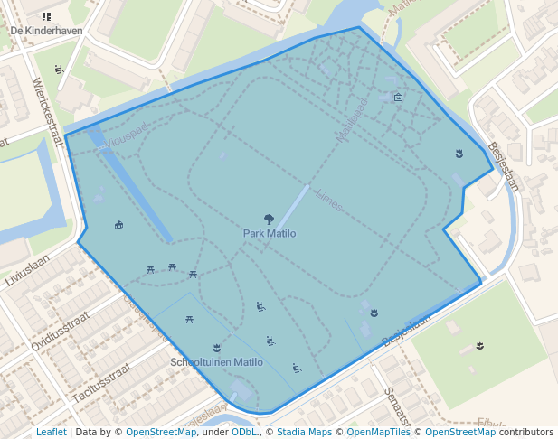 Park Matilo in Leiden | Map and Routes