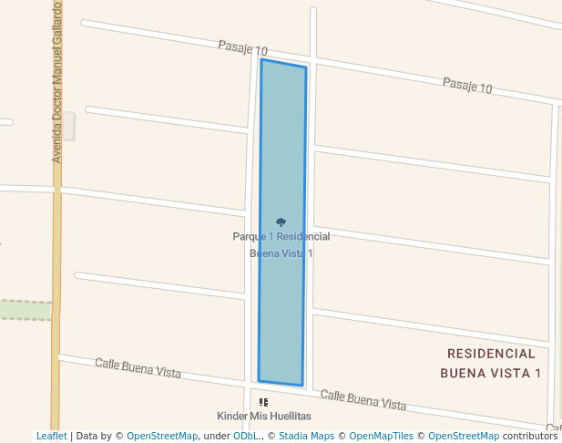 Parque 1 Residencial Buena Vista 1 in Santa Tecla | Map and Routes