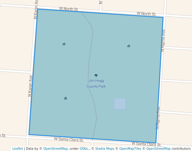 Jim Hogg County Park in Hebbronville | Map and Routes