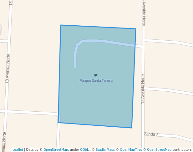 Parque Santa Teresa in Santa Tecla | Map and Routes