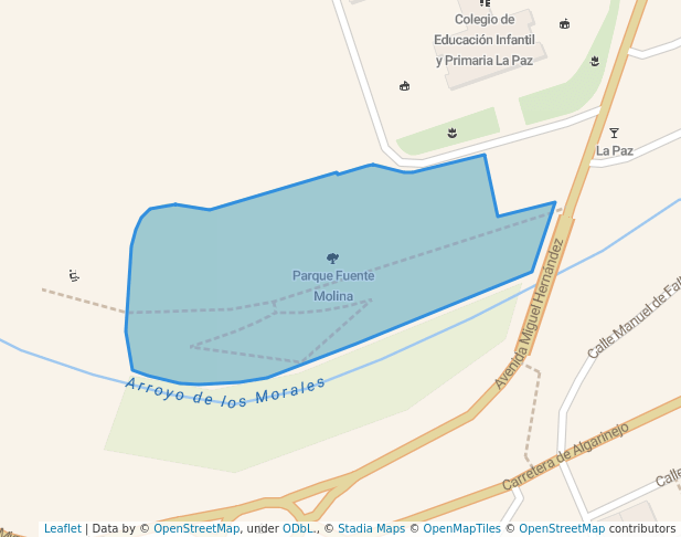Parque Fuente Molina in Montefrío | Map and Routes