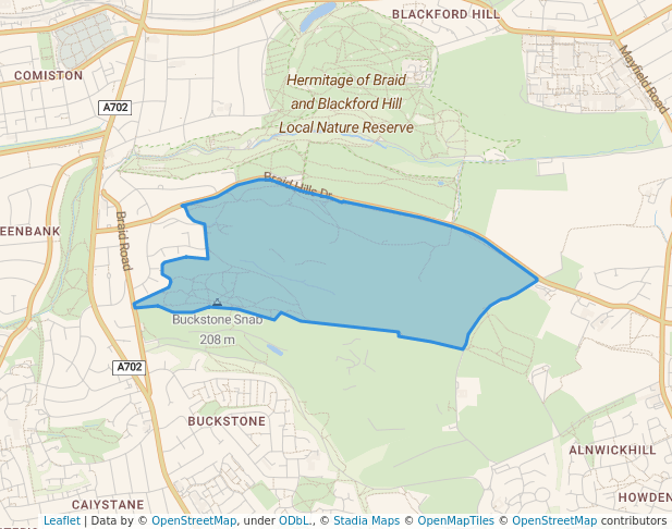 Braid Hills in Edinburgh | Map and Routes