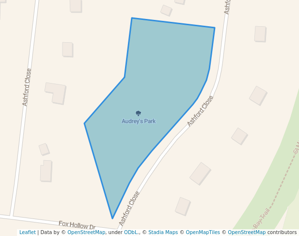 Audrey's Park in Upper Tantallon | Map and Routes