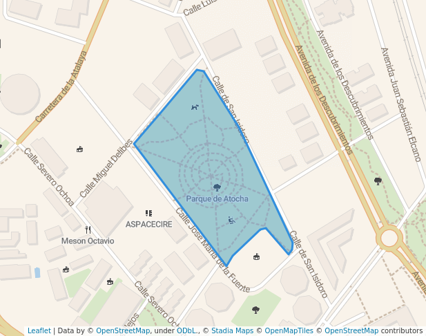 Parque de Atocha in Ciudad Real | Map and Routes