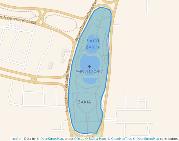 PARQUE DE ZAKIA in Santiago de Querétaro | Map and Routes