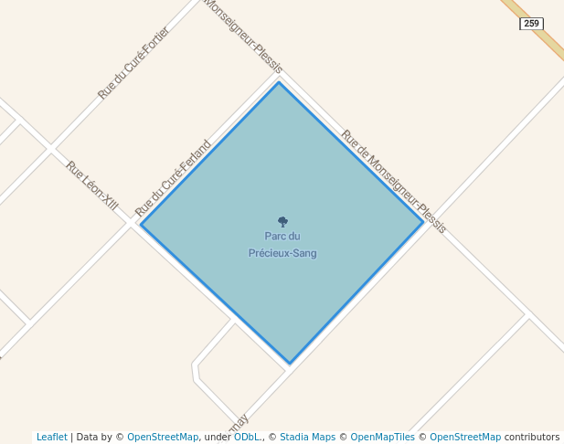 Parc du Précieux-Sang in Nicolet | Map and Routes