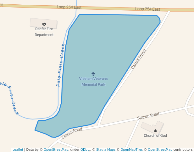 Vietnam Veterans Memorial Park in Ranger | Map and Routes