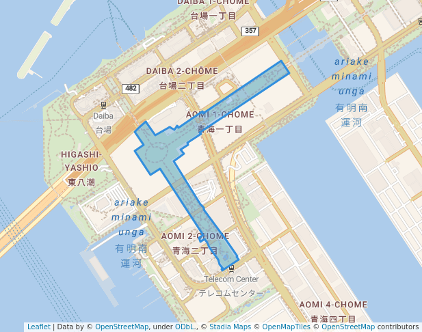 Symbolpromenade Park in Koto City | Map and Routes