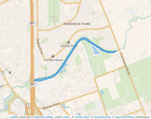 Papakura Stream Esplanade Reserve in Auckland | Map and Routes
