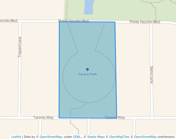 Taranto Park in Ellenbrook | Map and Routes