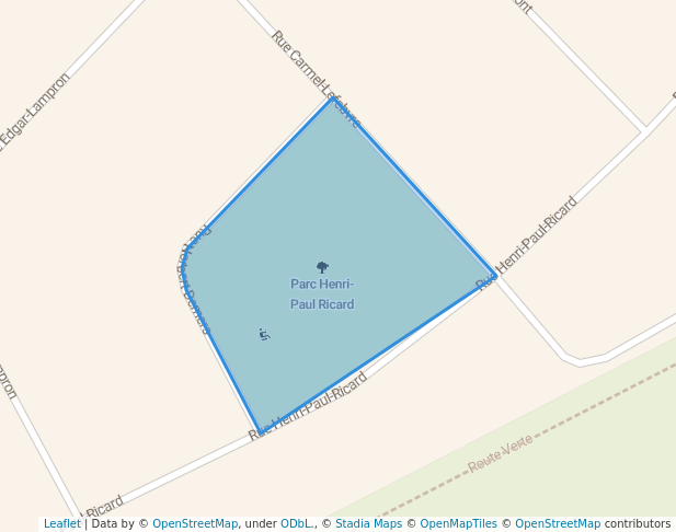 Parc Henri-Paul Ricard in Nicolet | Map and Routes