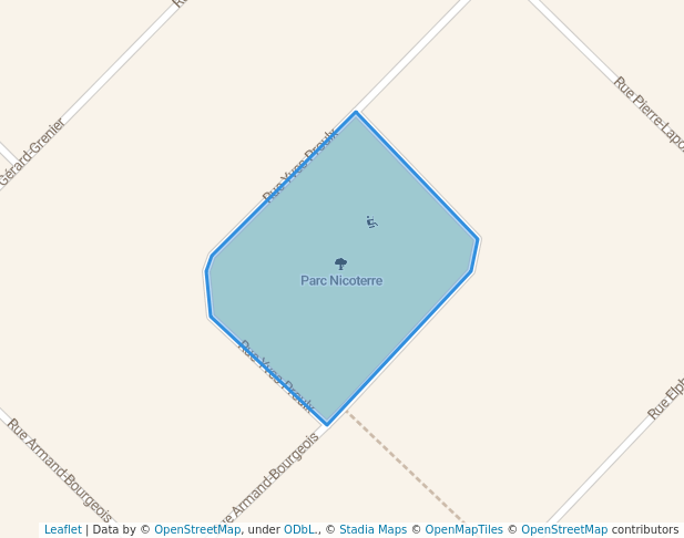 Parc Nicoterre in Nicolet | Map and Routes