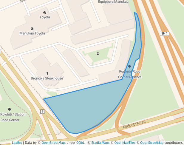 Redoubt Road Corner Reserve in Auckland | Map and Routes