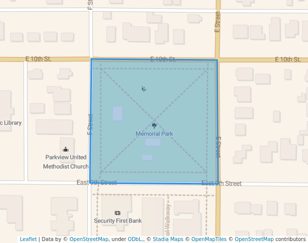 Memorial Park in Cozad | Map and Routes