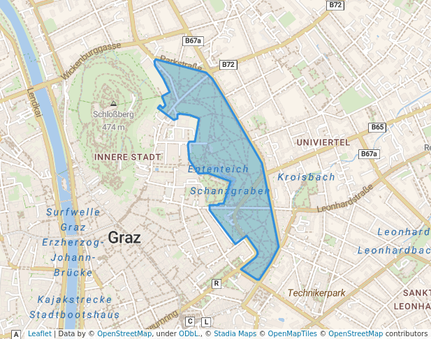 Stadtpark in Graz | Map and Routes