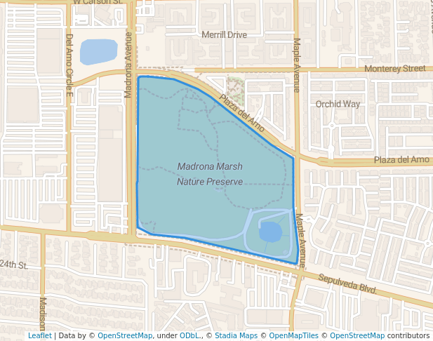 Madrona Marsh Nature Preserve in Torrance | Map and Routes