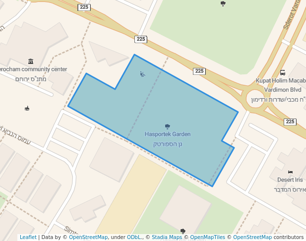 Hasportek Garden in Yeruham | Map and Routes