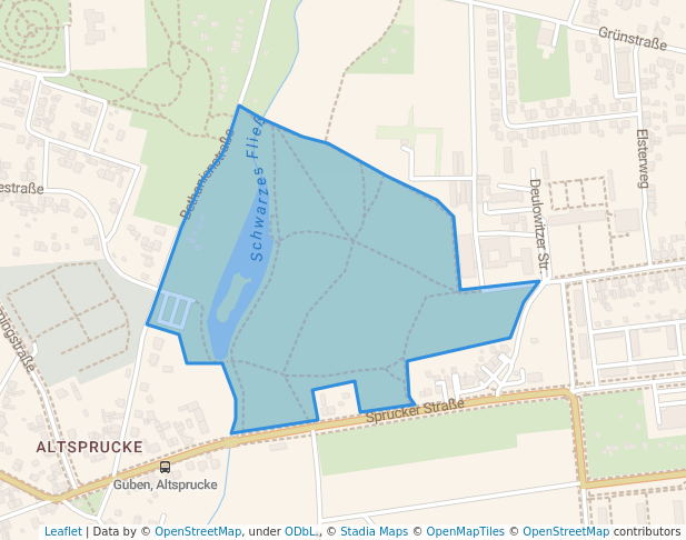 Stadtpark in Guben | Map and Routes