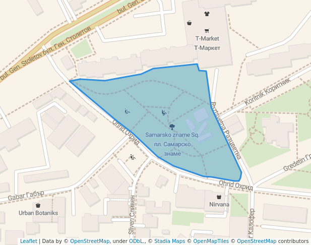 Samarsko zname Sq. in Sofia | Map and Routes