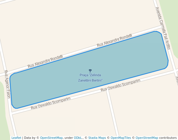 Praça "Zelinda Zanettini Bertini" in Americana | Map and Routes