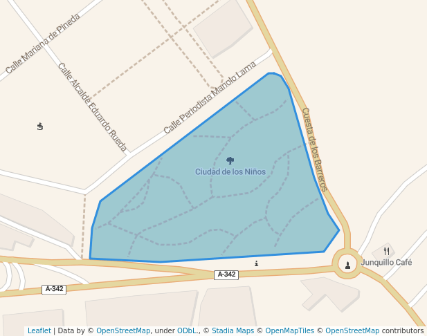 Ciudad de los Niños in Cabra | Map and Routes