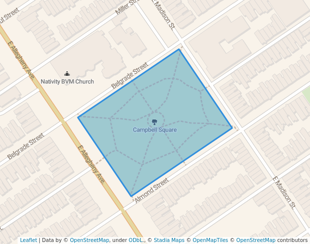 Campbell Square in Philadelphia | Map and Routes