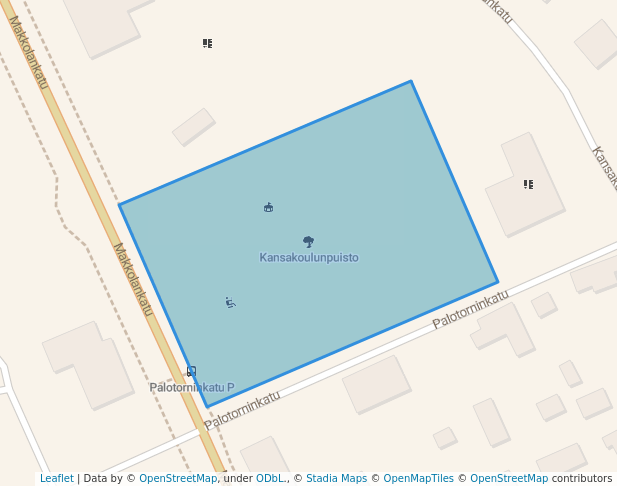 Kansakoulunpuisto in Kajaani | Map and Routes