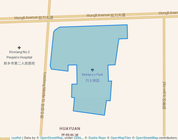 Martyrs's Park in Xin Xiang Shi | Map and Routes