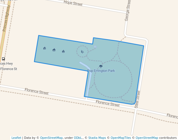 Pop Errington Park in Towradgi | Map and Routes