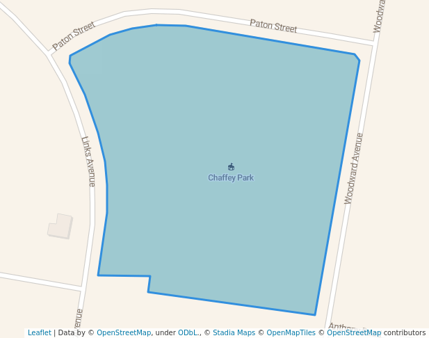 Chaffey Park in South Tamworth | Map and Routes