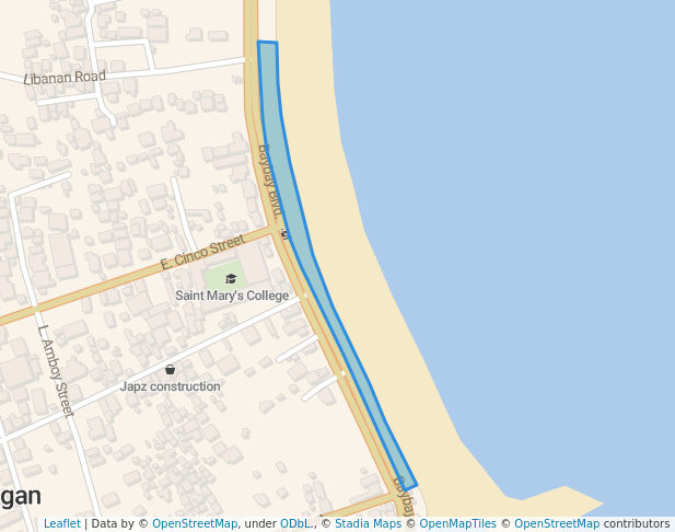 Baybay Boulevard in Borongan City | Map and Routes