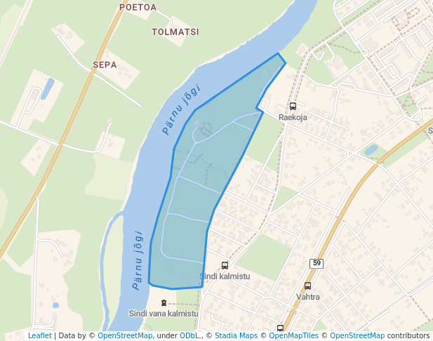 Sõpruse park in Sindi | Map and Routes