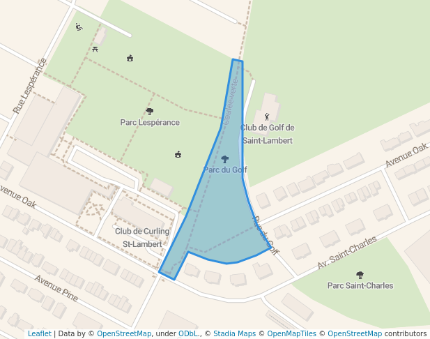Parc du Golf in Saint-Lambert | Map and Routes