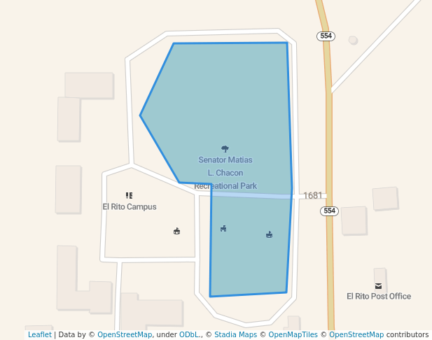 Senator Matias L. Chacon Recreational Park in El Rito | Map and Routes