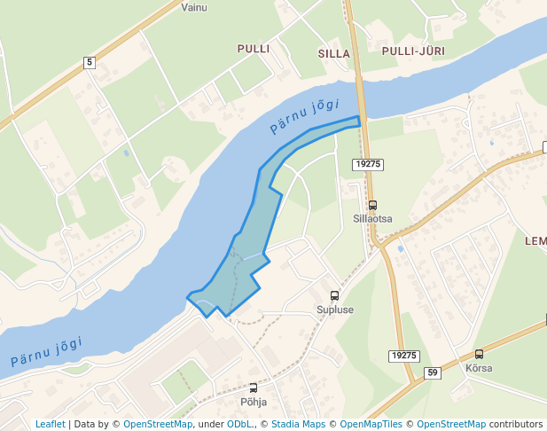 Ujula park in Sindi | Map and Routes