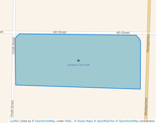 Dickens City Park in Dickens | Map and Routes