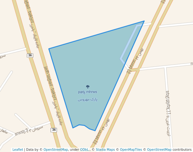 پارک مهروس in Taybad | Map and Routes