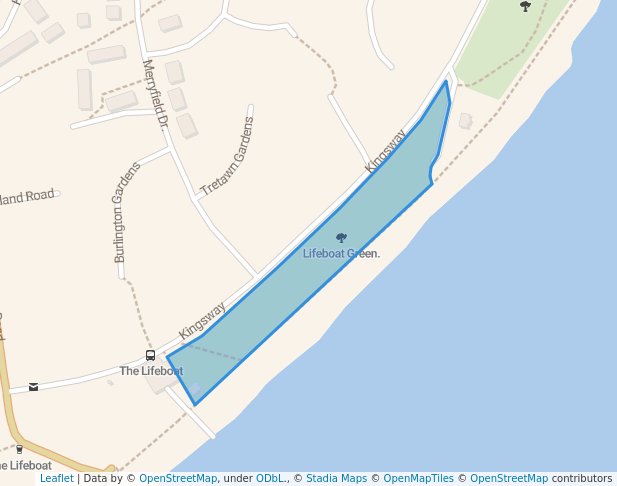 Lifeboat Green. in Selsey | Map and Routes