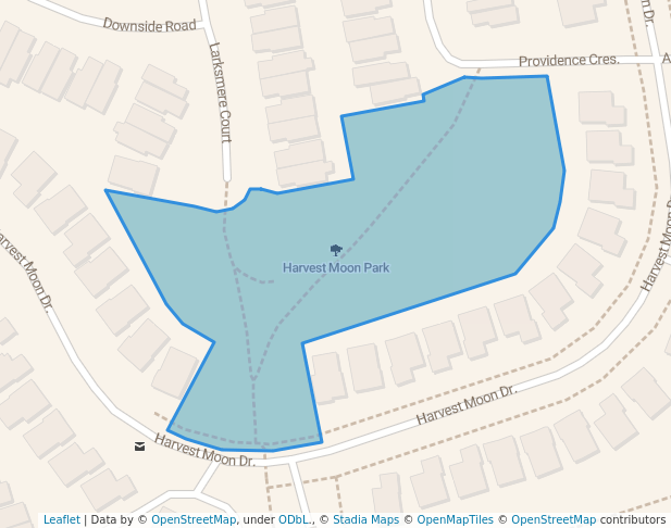 Harvest Moon Park in Markham | Map and Routes