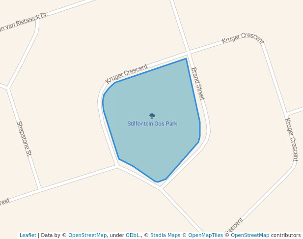 Stilfontein Oos Park in Stilfontein | Map and Routes